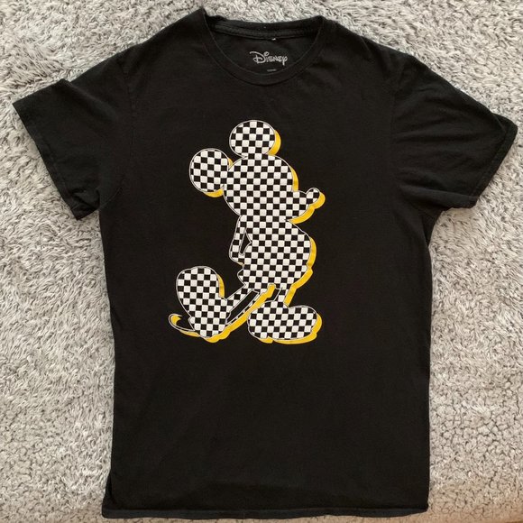 Disney | Shirts | Disney Checkered Mickey Mouse Tshirt Small | Poshmark